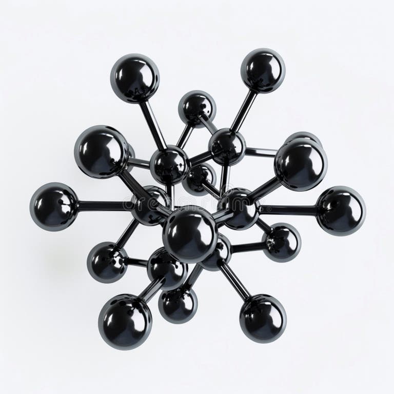 Realistic Molecular Structure Model with Sharp Detail and Vibrant Atoms ...