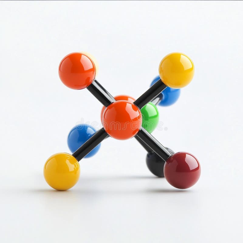 Realistic Molecular Structure Model with Sharp Detail and Vibrant Atoms ...