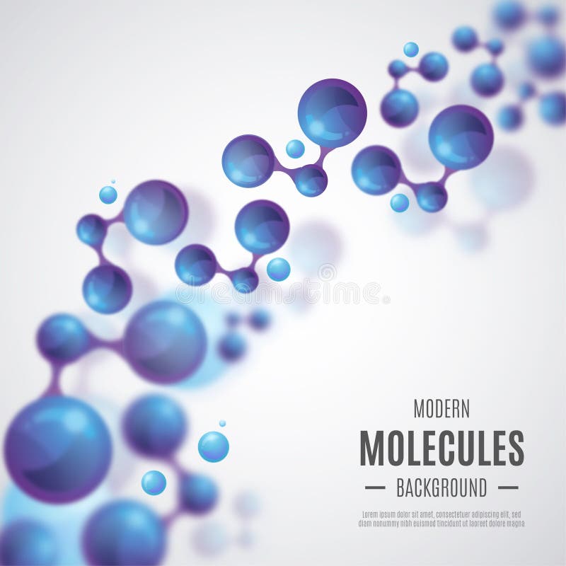 Realistic Molecules Background Vector Illustration Stock Vector ...