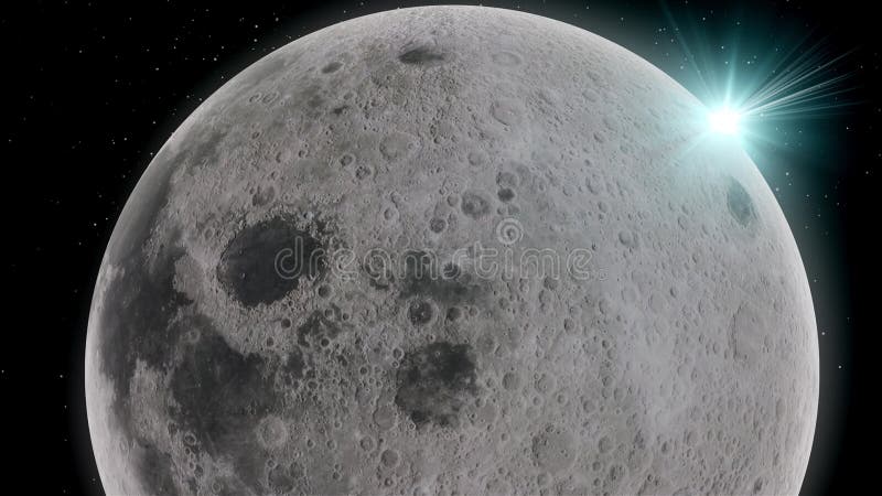 Realistic Moon Animation with Seamless Loop Stock Video - Video of ...