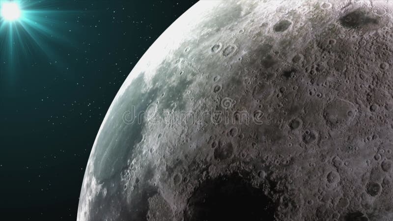 Realistic Moon Animation with Seamless Loop Stock Video - Video of ...