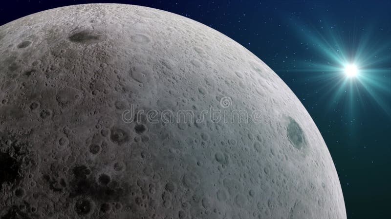 Realistic Moon Animation with Seamless Loop Stock Footage - Video of ...
