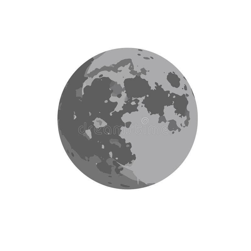 Realistic moon clipart stock vector. Illustration of texture - 372054622