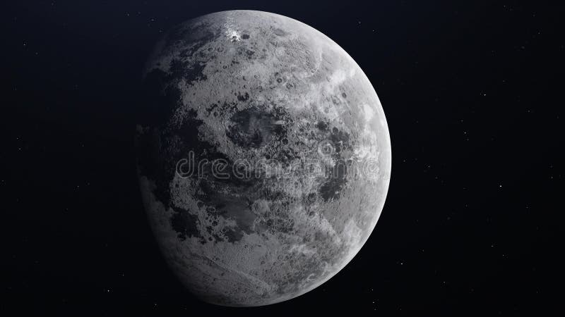 Realistic Moon Rotating, 4K. High Detailed Texture Stock Video - Video ...