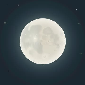 Realistic Moon. Vector Illustration Stock Vector - Illustration of ...