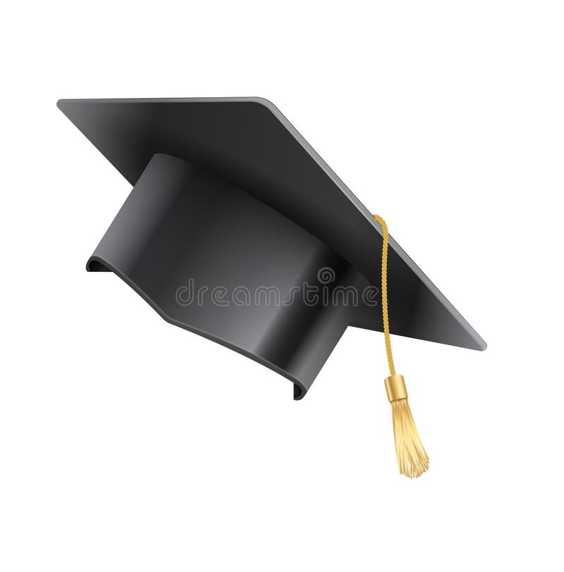 Realistic Mortar Hats. Graduation Cap of a Student with Multi-colored ...