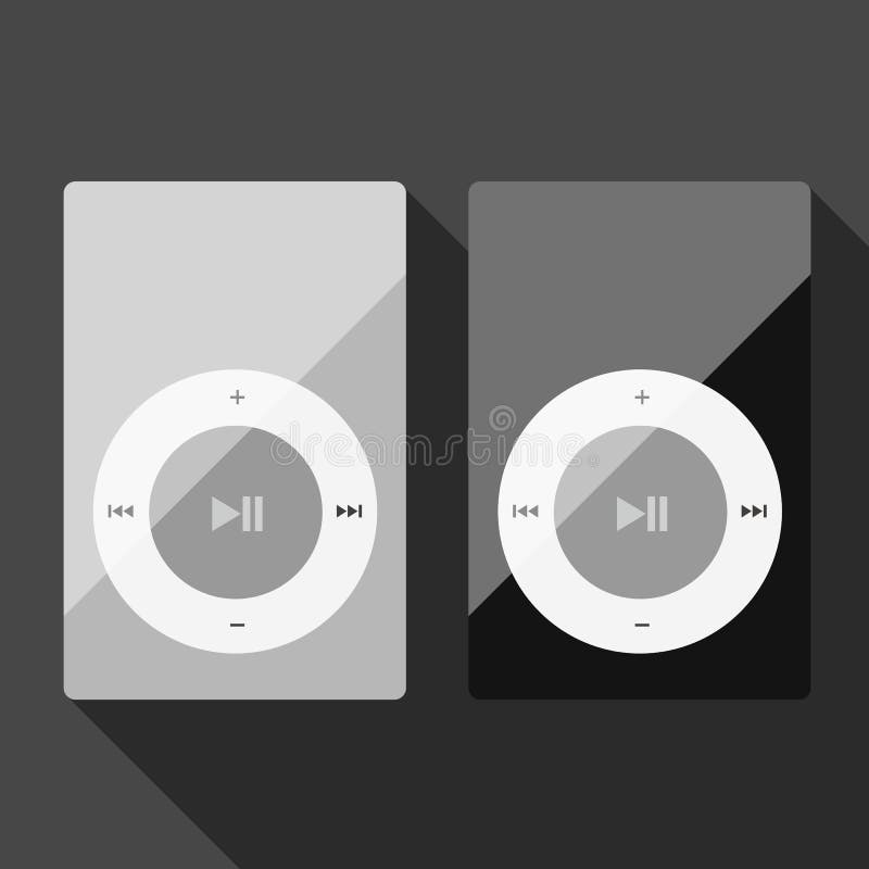 Realistic Mp3. Illustration on Grey Background Stock Vector ...