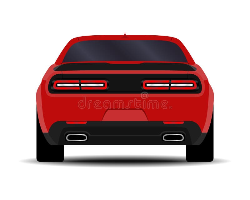 Realistic Muscle car stock vector. Illustration of sport - 140203495
