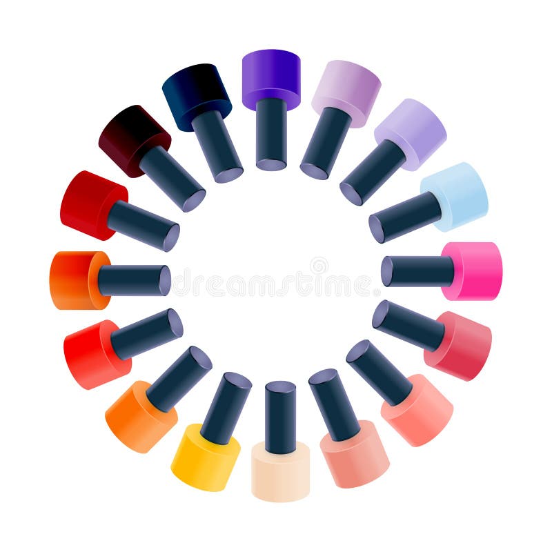 Realistic Nail Polish Vector Illustration Stock Vector - Illustration ...