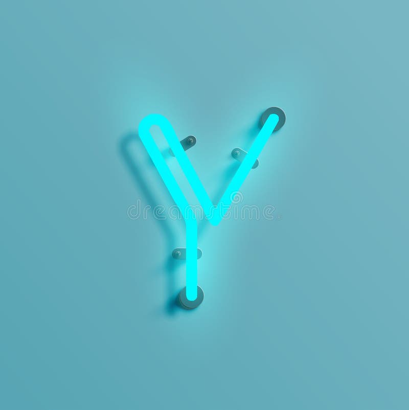 Realistic Neon Character from a Typeset, Vector Stock Vector ...