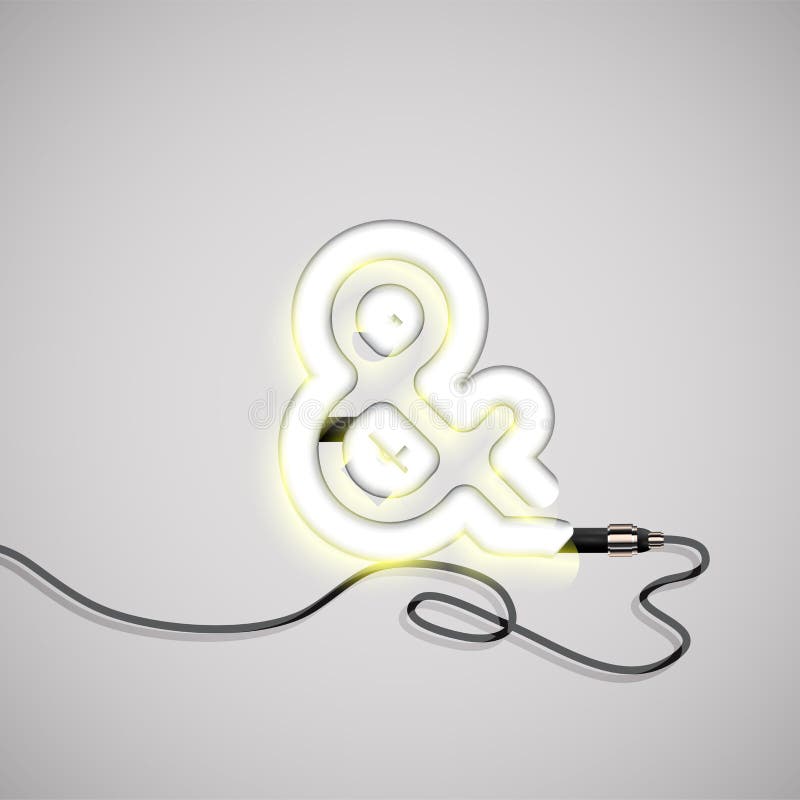 Realistic Neon Character, Vector Stock Vector - Illustration of lamp ...