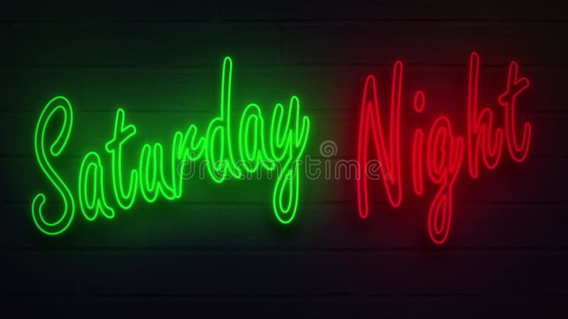 Saturday Night Party Animated Neon Light Effect Outro Template Video ...