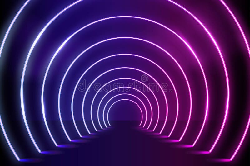 Lights Lines Set in Different Colors, Luminous Neon Lines Isolated ...