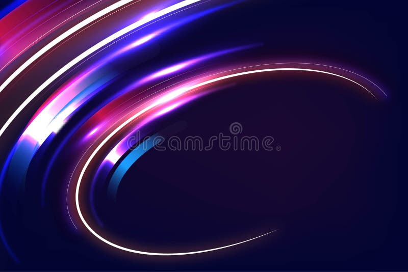 Realistic Neon Lights Lines Background Vector Design Stock Vector ...