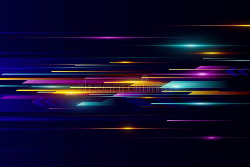 Realistic Neon Speed Motion Background Vector Design Stock Vector ...
