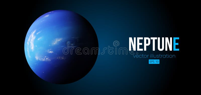 Realistic Neptun Planet from Space. Vector Illustration Stock Vector ...
