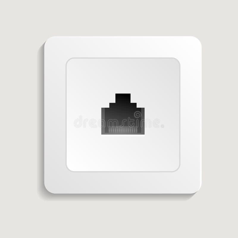 Realistic Network Outlet Vector Icon Stock Vector - Illustration of ...