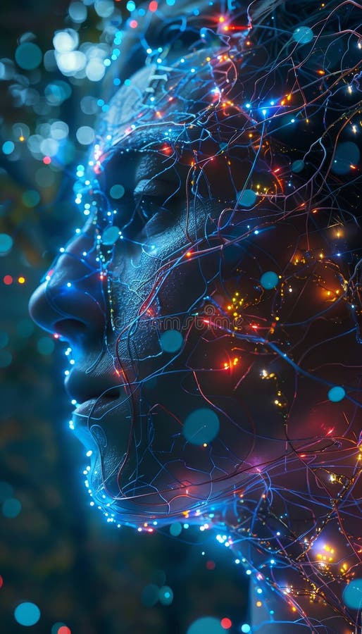 Realistic Neural Network Visualization Inside the Human Mind, Illustrating Its Pervasive ...
