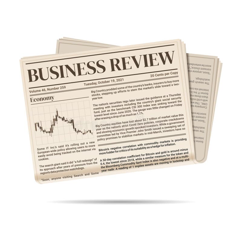 Realistic Newspaper Icon on White Background. Vector Stock Vector ...