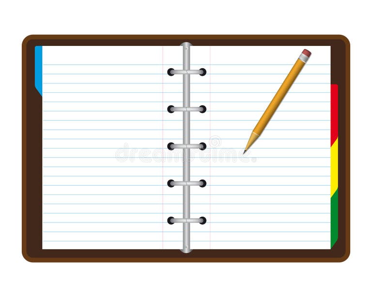 Realistic note book stock vector. Illustration of draw - 19094945