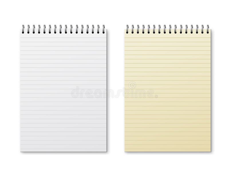 Realistic Notebook Design. Diary Blank Office Document Stock Vector ... Realistic Notebook Design. Diary Blank Office Document Stock Vector ...