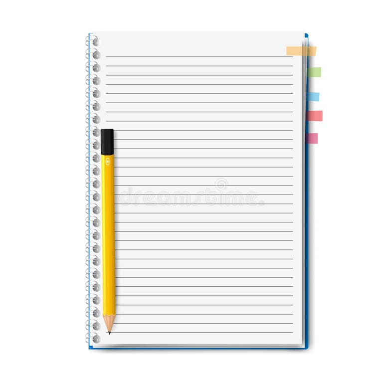 Realistic Notebook, Exercise Book, Vector Illustration Stock Vector ...