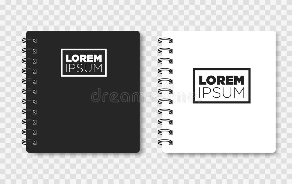 Realistic Notebook Mock Up for Your Image. Vector Illustration Stock ...