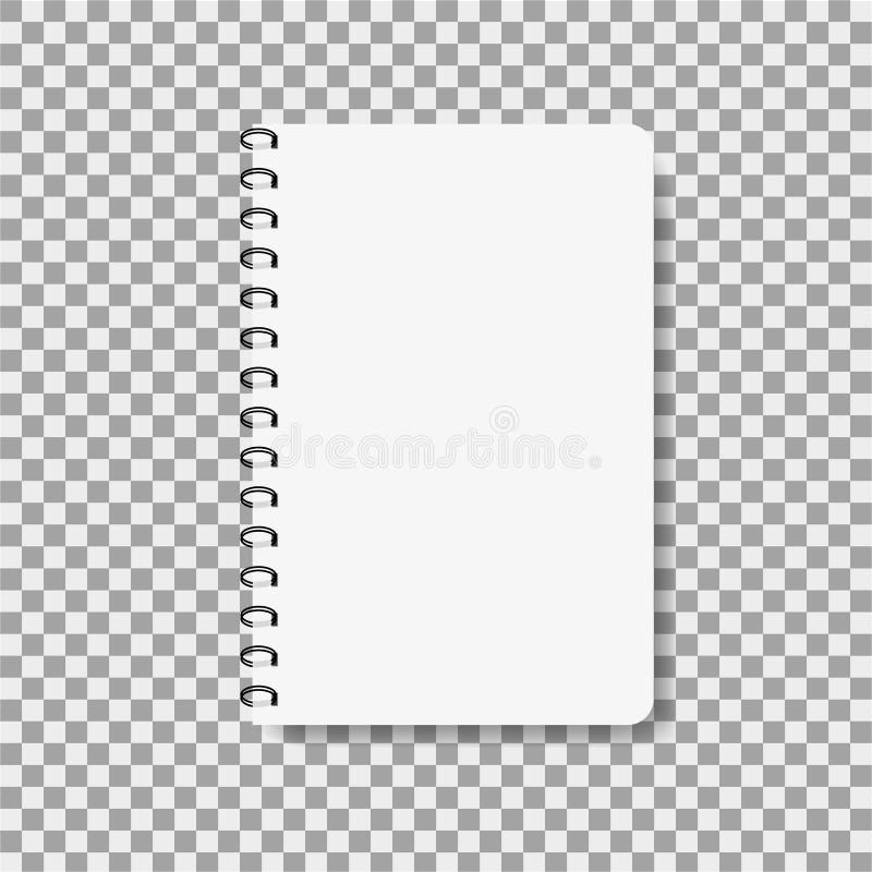 Realistic Notebook in Mockup Style. Open Blank Notepad with Spiral ...