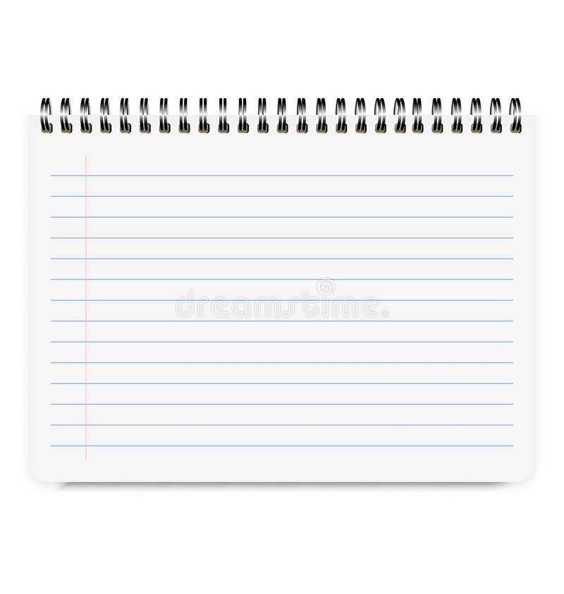 Realistic Notebook Size A4 with Horizontal Line Stock Vector ...