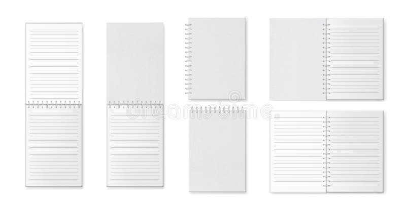Realistic Notebooks with Spiral Binder Stock Vector - Illustration of ...