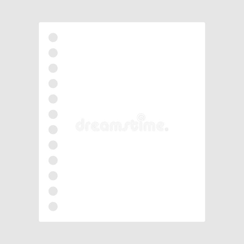 Realistic Notepaper. Paper Blank Empty Sheet Stock Illustration ... Realistic Notepaper. Paper Blank Empty Sheet Stock Illustration ...