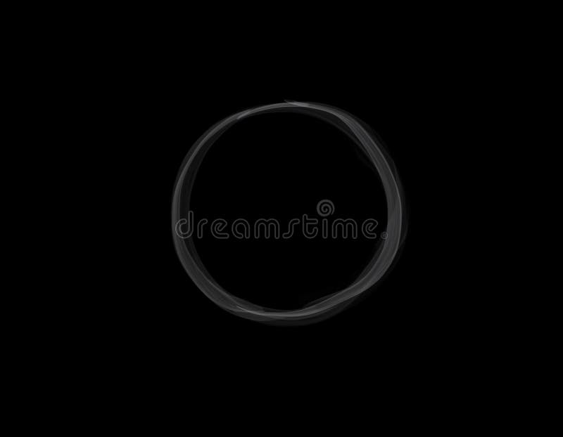 Realistic O Alphabet Shape of Smoke Spreading on Dark Background Stock ...