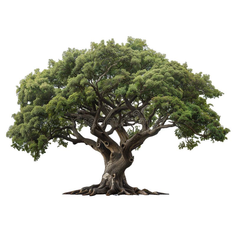 Realistic Oak Tree Isolated Stock Photo - Image of wilderness, standing ...