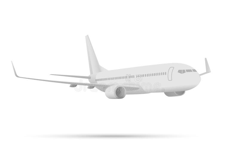 Realistic Object of Flight Airplane Seen from the Left Side of the ...