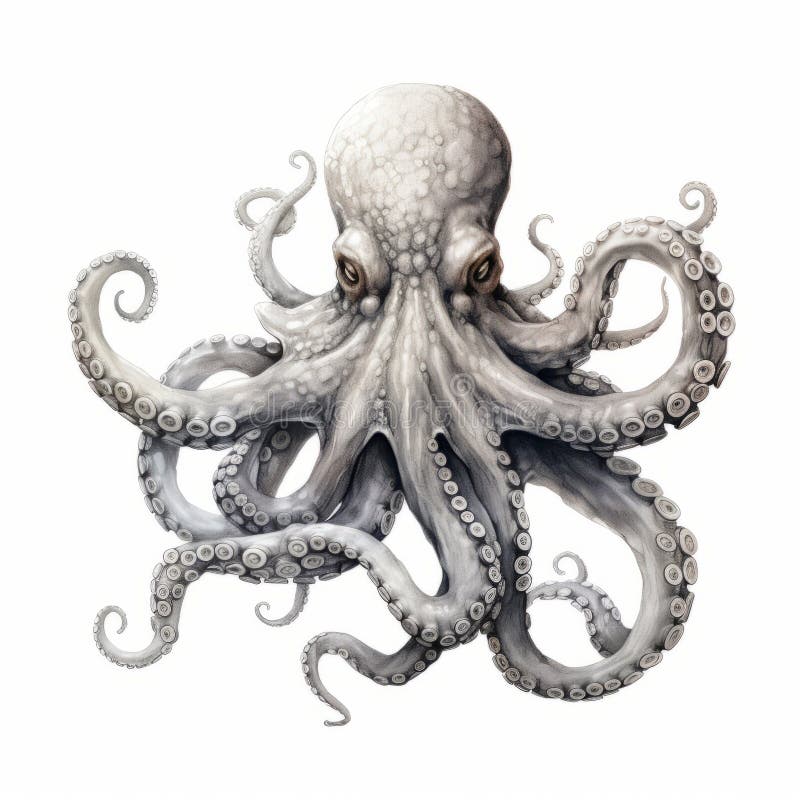 Realistic Octopus Drawings