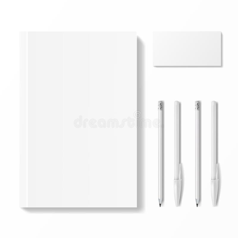 Realistic Office Branding Template. Pen, Pencil, Business Card ...