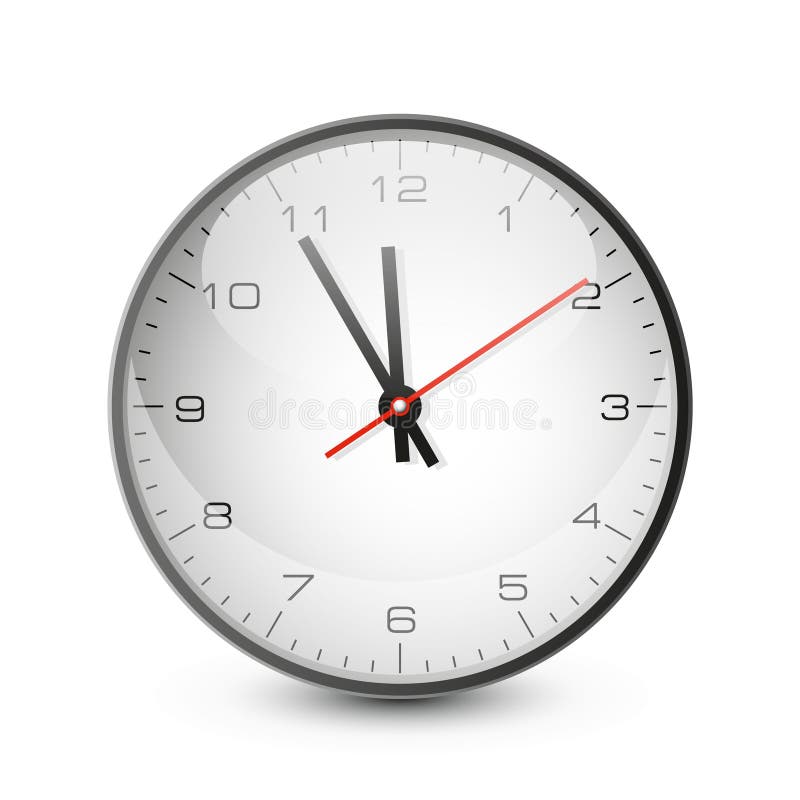 Realistic Office Clock Realistic Office Clock Stock Vector ...