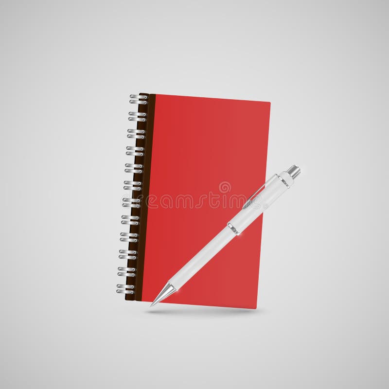 Realistic Office Icon Notebook, for Web, Vector Stock Vector ...