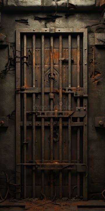 Realistic Old Cages Cell Wallpapers with Gritty Textures Stock ...