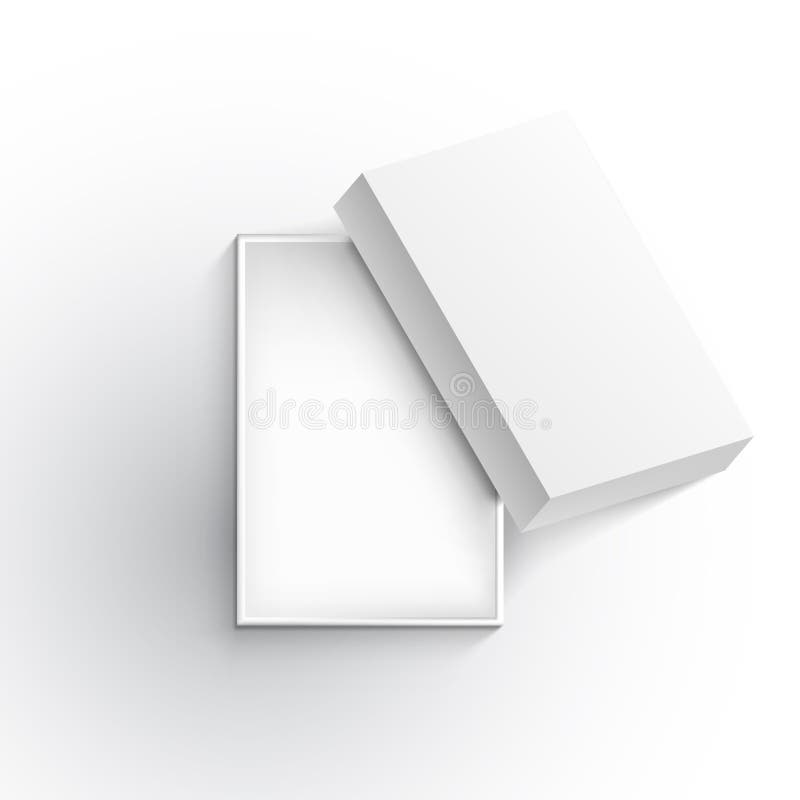 Realistic Open Blank Gift Box. Top View Stock Illustration ...