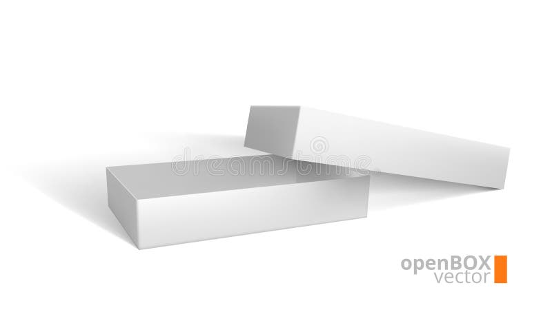 Realistic Open Blank Luxury Packaging Box Isolated Stock Vector ...