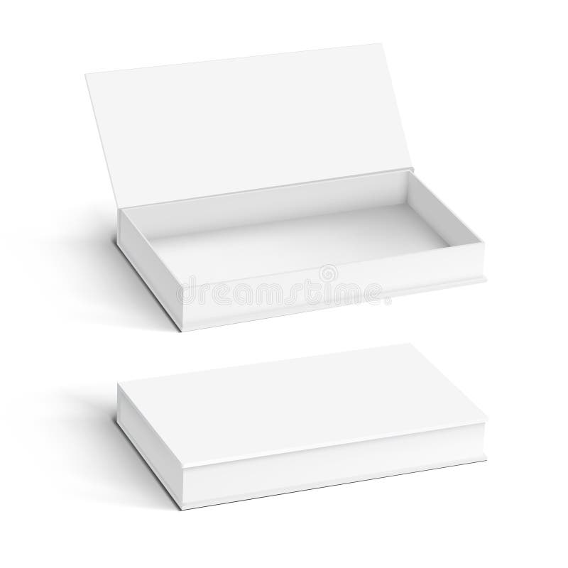 Realistic Open and Close White Package Cardboard Box Set Stock Vector ...