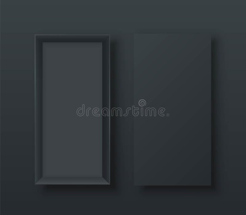 Realistic Open Empty Gift Box Two View. Paper Rectangular Cardboard ...