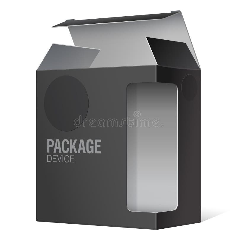 Realistic Open Package Cardboard Box Stock Vector - Illustration of ...