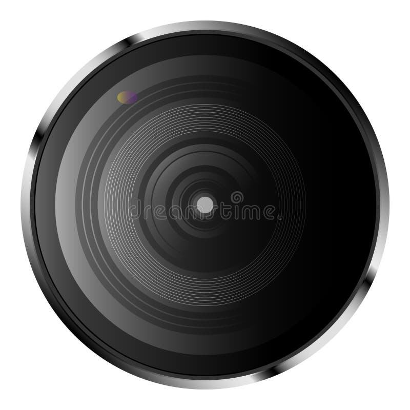 Realistic Optical Camera Lens Stock Illustration - Illustration of auto ...
