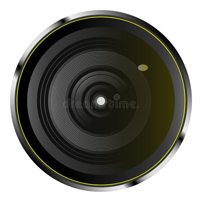 Realistic Optical Camera Lens Stock Illustration - Illustration of lens ...
