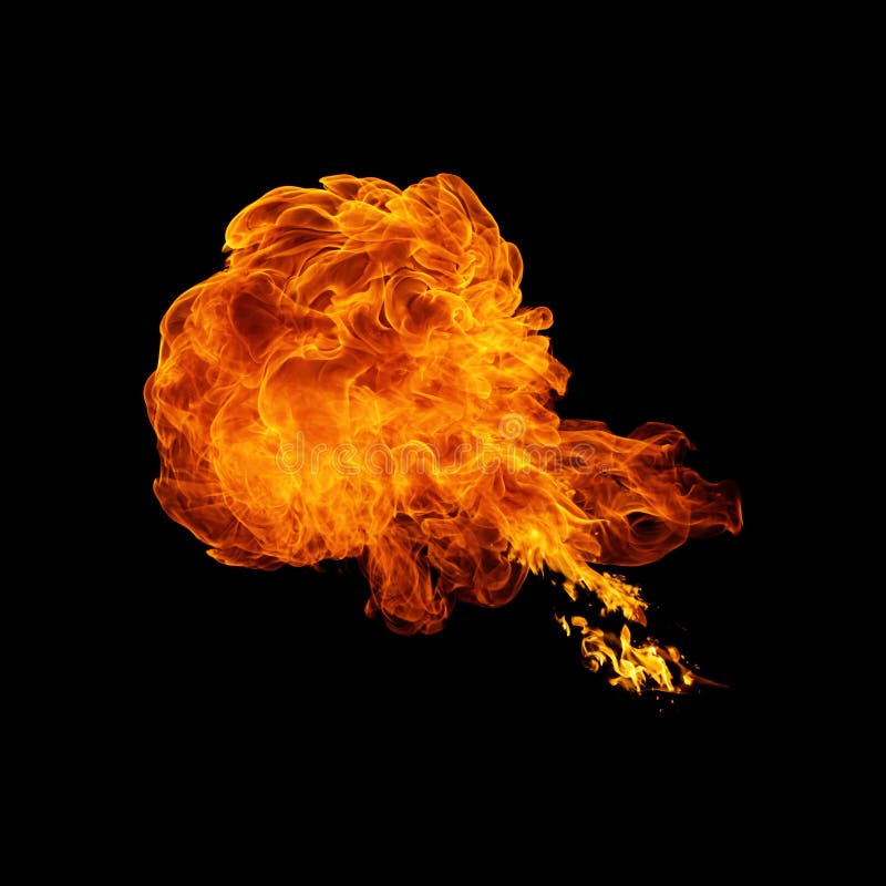Realistic Orange Flames Blast Explosion Stock Image - Image of abstract ...