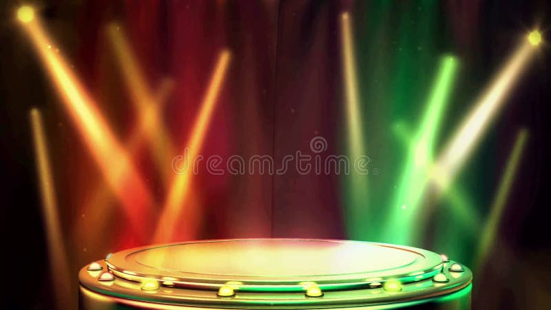 Realistic Orange Light Beam Shines on the Stage. Stock Video - Video of ...