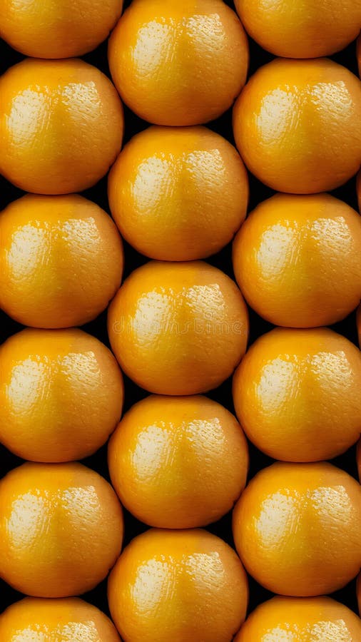 Realistic Oranges Close Up, Tropical Fruit Pattern Banner Image Stock ...