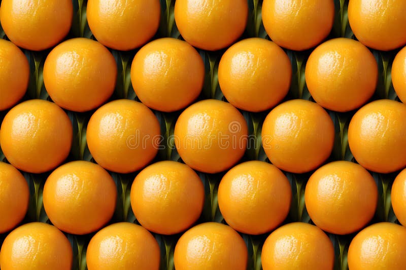 Realistic Oranges Close Up, Tropical Fruit Pattern Banner Image Stock ...